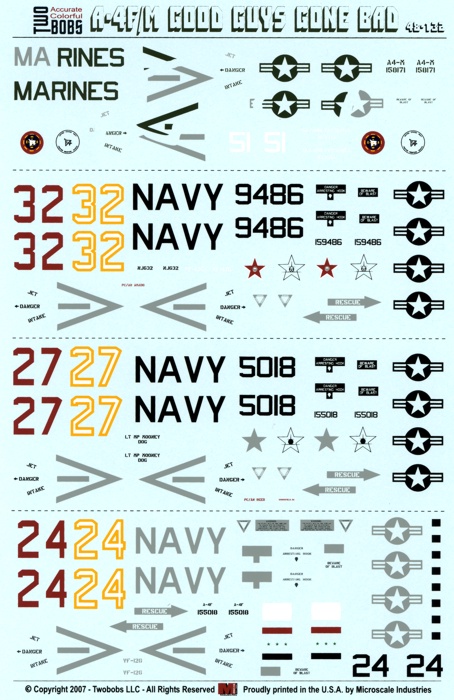 A-4F/M Skyhawk Aggressors "Good Guys Gone Bad" Decal Review by David W ...