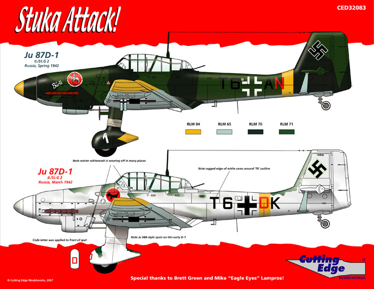 Ju 87 D/G Stuka Attack! Parts 1 & 2 Decal Review by Brett Green ...