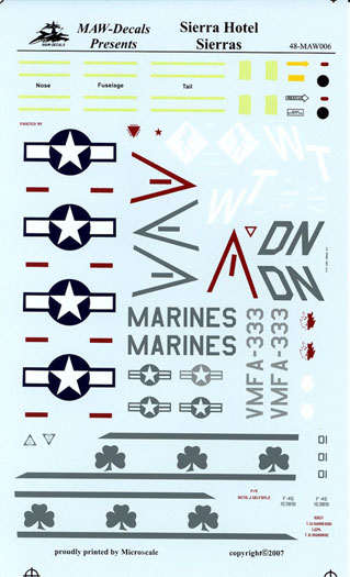 F-4S Phantom II Sierra Hotel Sierras Decal Review by Ken Bowes (MAW ...