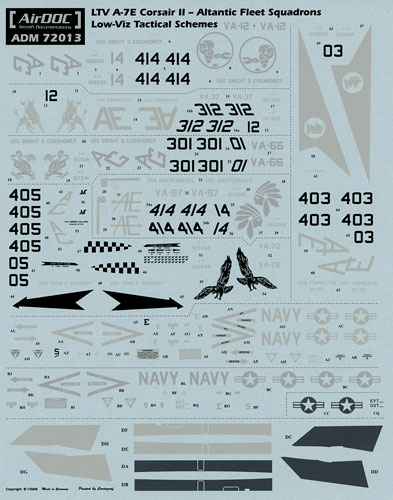 A-7E Corsair II Decal Review by Rodger Kelly (AirDOC 1/72, 1/48)