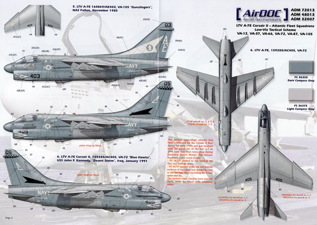 A-7E Corsair II Decal Review by Rodger Kelly (AirDOC 1/72, 1/48)