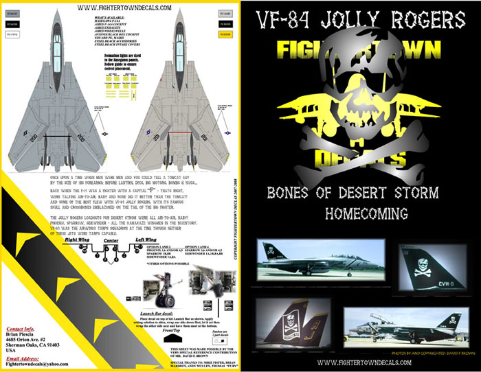 Fightertown F-14 and F/A-18 Decals Preview (Fightertown Decals 1/48)