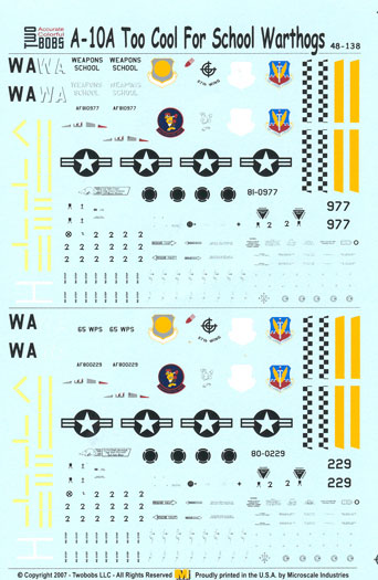A-10A Warthogs Decal Review by Mike Reeves (TwoBobs Decals 1/48)