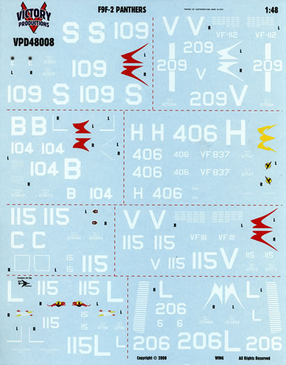 F9F-2 Panthers Decal Review by Rodger Kelly (Afterburner Decals 1/48)